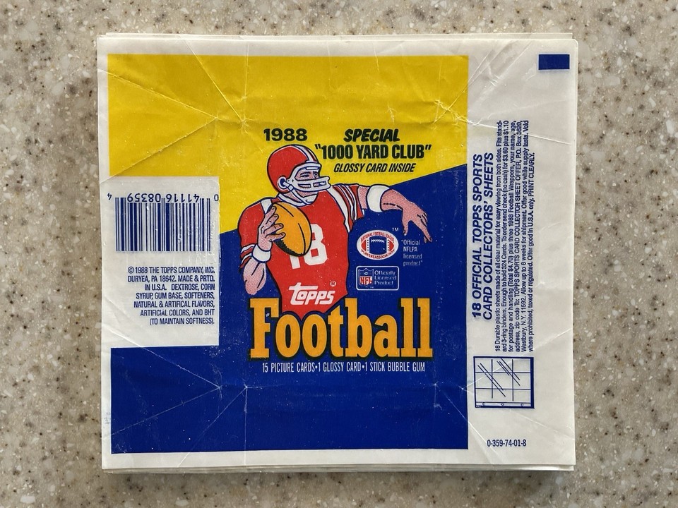 (HUGE Lot of 30) 1988 Topps Football Wax Pack Wrappers | eBay