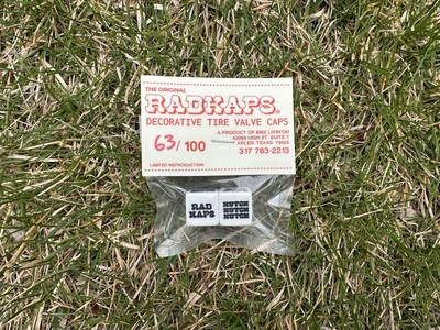 NEW! Hutch RADKAPS WHITE Valve Cap Reproduction Old School BMX Vintage ...