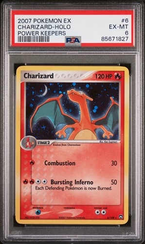 2007 Pokémon Ex Power Keepers Charizard #6 Holo Foil Psa 6 Ex #85671827 ...