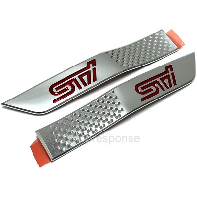 OEM Subaru 15-18 Impreza WRX STi Front Fender STi Side Moldings Silver ...