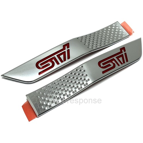 OEM Subaru 15-18 Impreza WRX STi Front Fender STi Side Moldings Silver ...