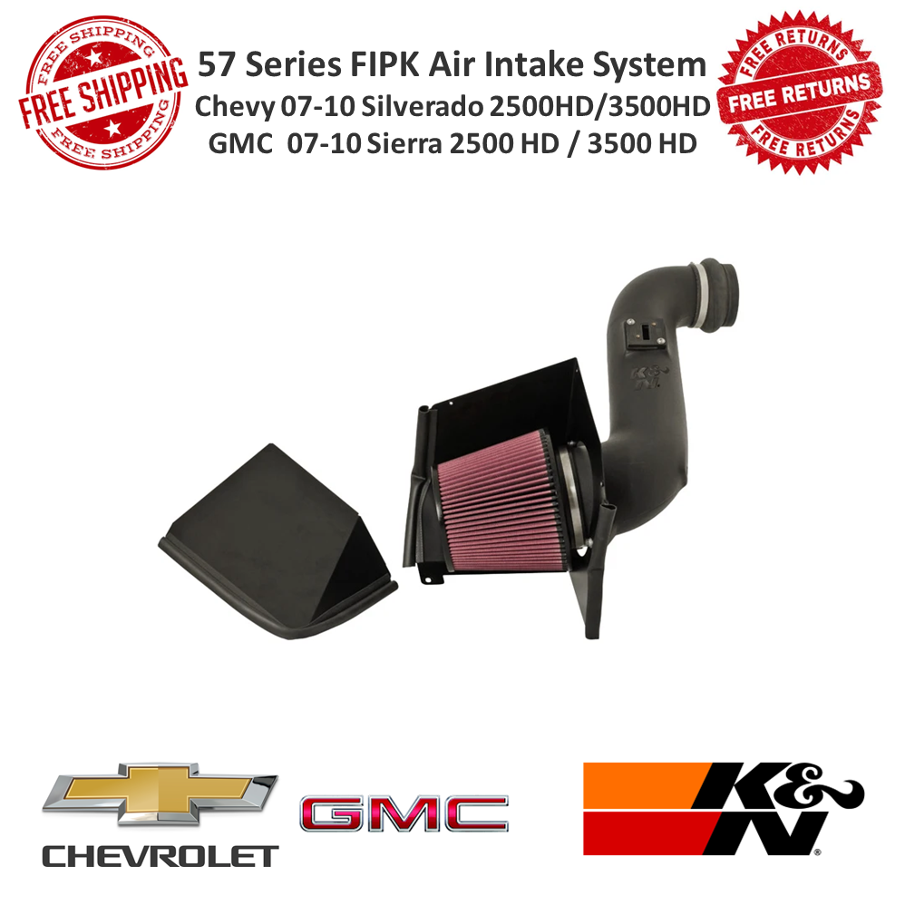 K&N 57 Series FIPK Gen II Air Intake System For Silverado 3500HD ...