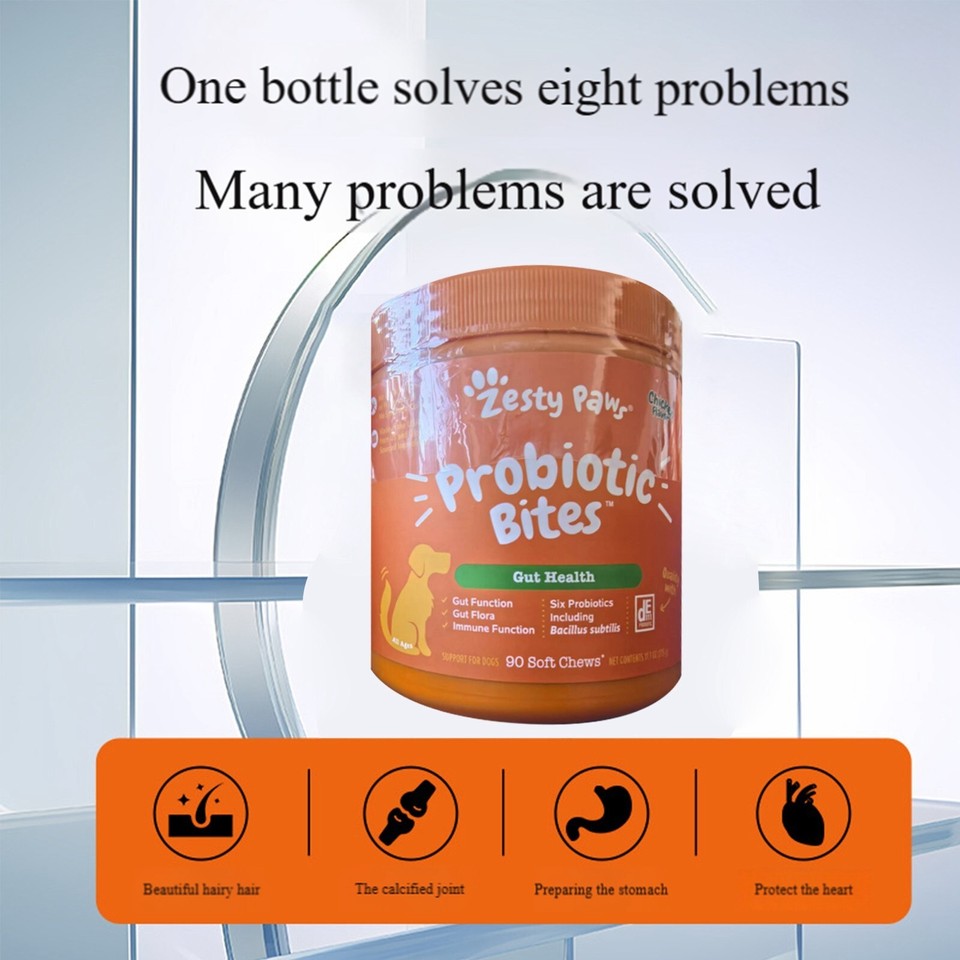 Zesty Paws 90 Probiotics for Dogs Digestive Enzymes for Gut Flora ...