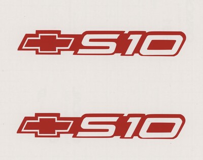 2x S10 CHEVROLET 6" Red Decals Stickers Truck Window Car Show Decal | eBay