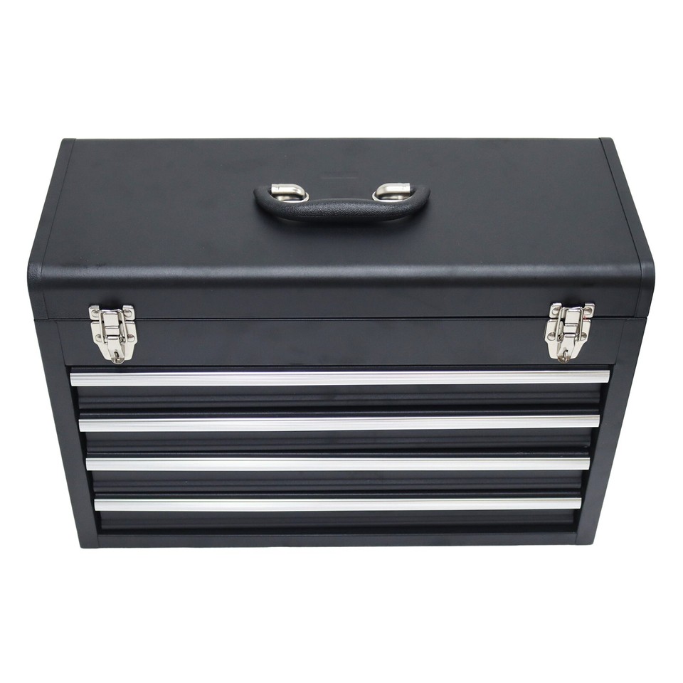 4 Drawers Portable Tool Box Hardware Storage Box Cabinet with Locking ...