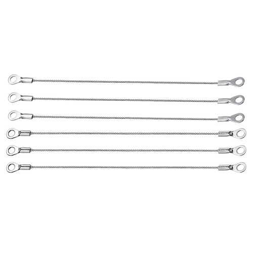 1.5mmx20cm Lanyard Security Cable Ropes 6pcs Apply To Outdoors 304 ...