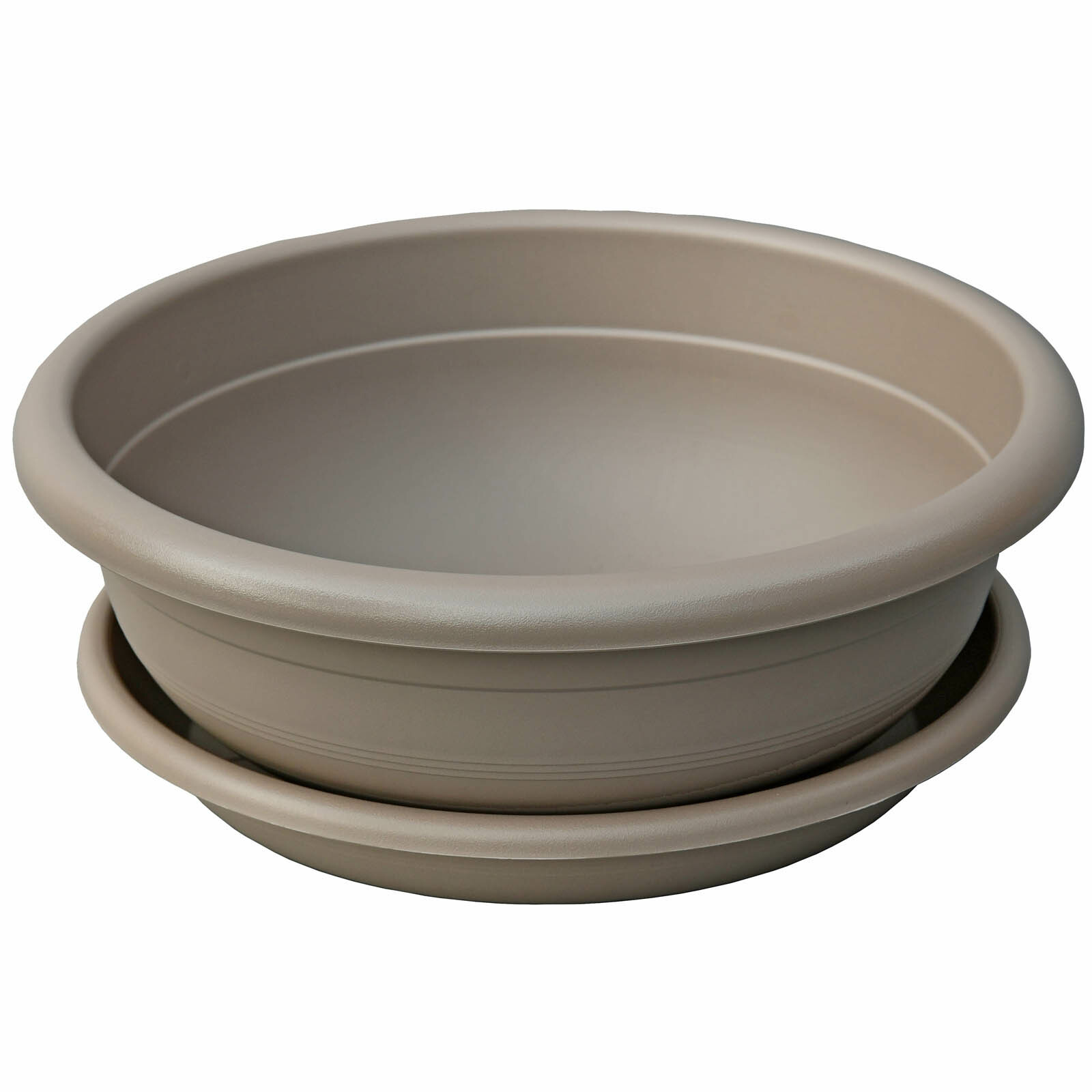 Blumenschale 20 cm rund taupe Schale Pflanzschale Topf Blumentopf ...