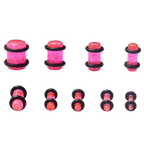 54pcs Acrylic Ear Plug Taper Kit Gauges Expander Stretcher Stretching ...