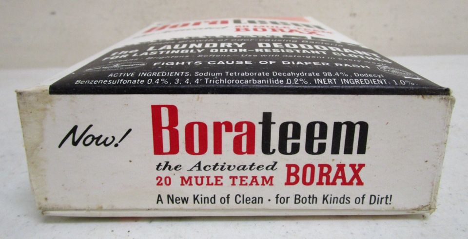 VTG NOS BORATEEM 20 MULE TEAM BOROX LAUNDRY DETERGENT BOX MODEL KIT ...