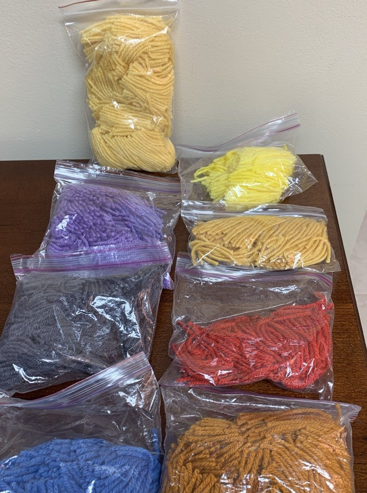 Large Lot of Assorted Colors J&P Coats Vintage Latch Hook Rug Yarn Open ...
