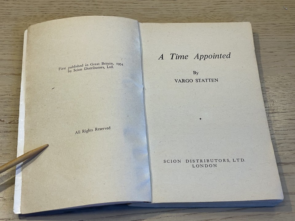 Vargo Statten A TIME APPOINTED pb 1954 Scion | eBay UK