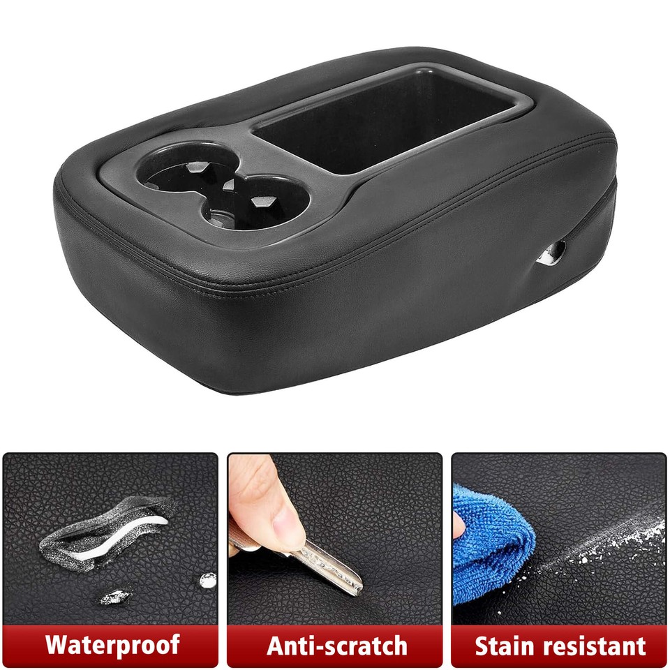 Center Console Armrest Leather Cover Zipper for 07-14 Silverado Sierra ...