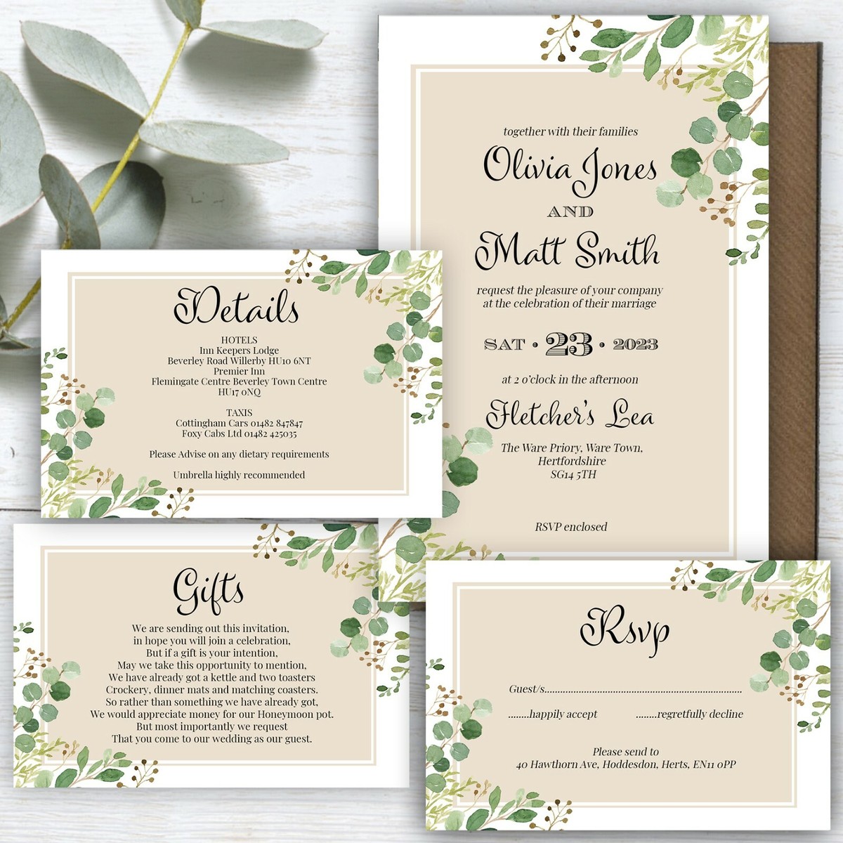 Rustic Wedding Invitation Designs