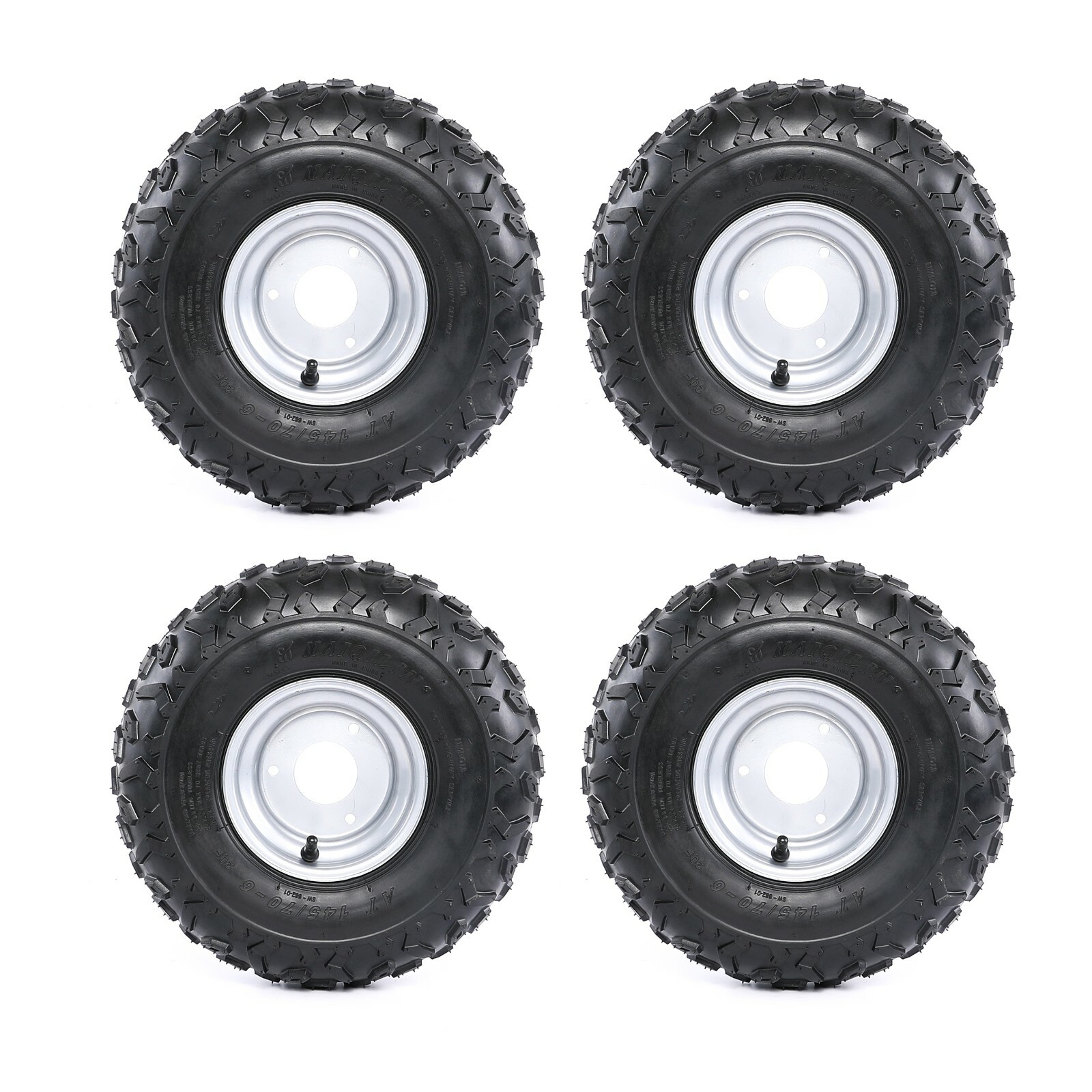 4pc 145/70-6 Tire Wheel Rim For Suzuki LT50 110cc 125cc Taotao Quad ATV ...