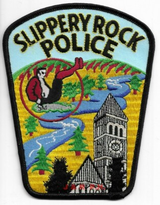 Slippery Rock Police, Pennsylvania (4" x 5.25") shoulder police patch ...