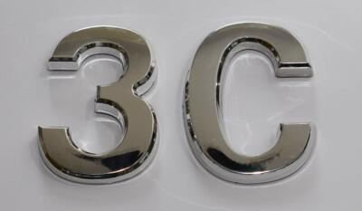 Apartment Number 3C Sign/Mailbox Number Sign, . (Silver,3D, )-REF24 ...