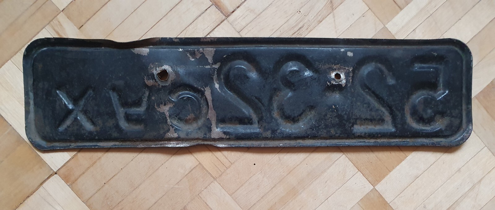 Set of 2 Old USSR Ukraine Car License Plates Number Tin Sign Plaque ...