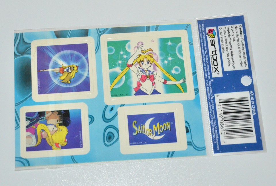 Sailor Moon jumbo super size stickers sticker vintage 1999 Artbox USA ...