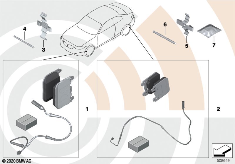 BMW Genuine Brake Pad Bracing Spring Replacement Spare Part 34116862801 ...