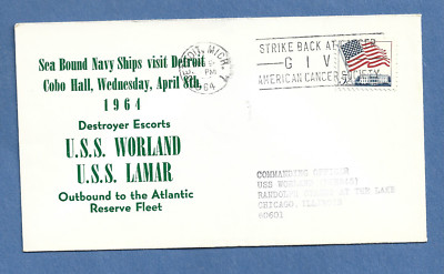 U.S.S WORLAND USS LAMAR DESTROYER ESCORTS VISIT DETROIT 1964 NAVAL ...