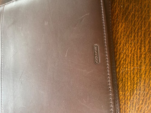Vintage Coach Brown Leather Planner Designer Planner Notes | eBay