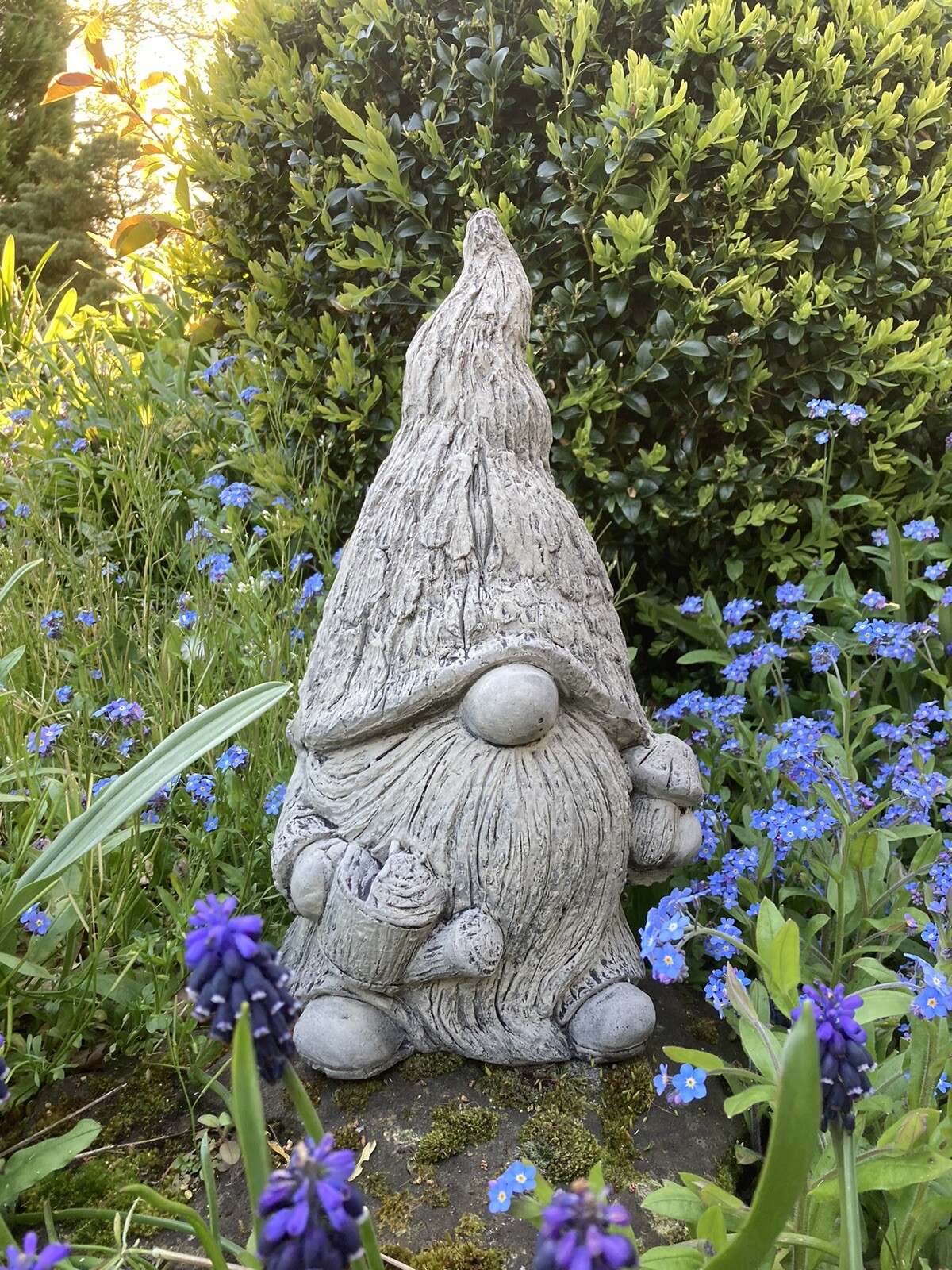 STONE GARDEN LARGE WOODLAND GONK GNOME MAN STATUE ORNAMENT | eBay UK