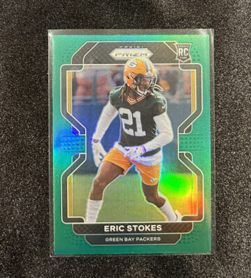2021 Panini Prizm Football Eric Stokes Green Prizm Rookie Color Match ...