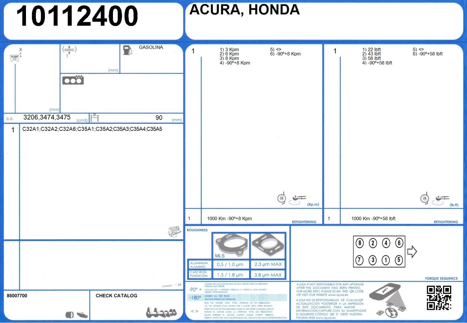 Ajusa 52151500 Head Gasket Set for sale online | eBay UK