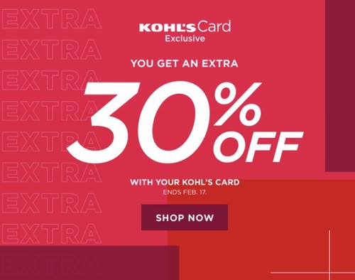 Kohl's 30% off! Valid In Store or Online Ends Feb 17th | eBay