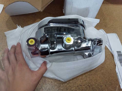 1" Bore Chrome Disc Drum Smooth Flat Top 4 Ports Aluminum Brake Master ...