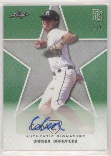 2020 Leaf Perfect Game National Showcase 1/1 Carson Crawford #BA-CC3 ...