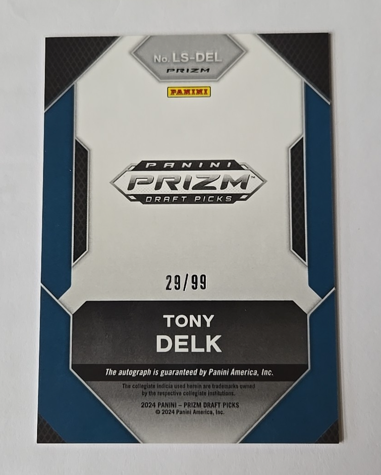 Tony Delk 2024 Panini Prizm Legacy Signatures Auto SP Purple Ice Prizms ...