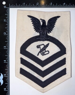 WWII USN US Navy Chief Petty Officer CPO Journalist Rate LIONA White ...