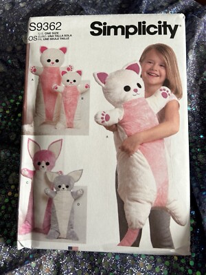 Simplicity S9362 Stuffed Animal Body Pillow Chihuahua & Kitty Uncut | eBay
