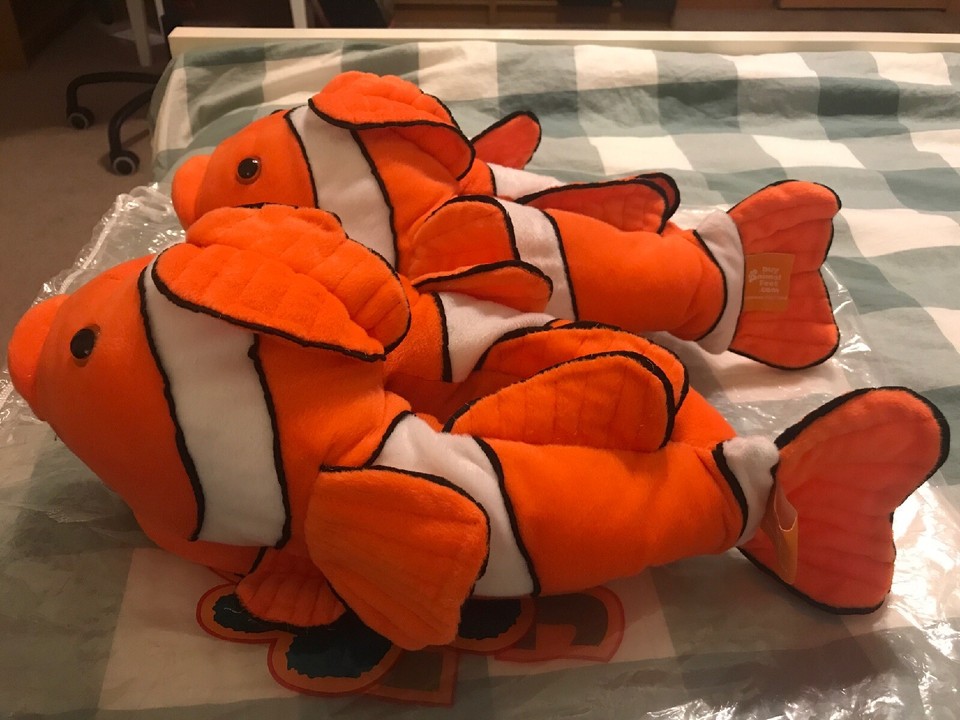 Nemo Fish Animal Feet Happy Feet Slippers Size Large. Men’s Medium C ...