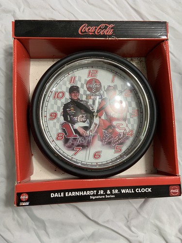 Coco Cola Dale Earnhardt Jr & Sr Wall Clock | eBay