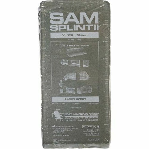 Sam Splint II, Military Version, North American Rescue, EMT, Medical ...