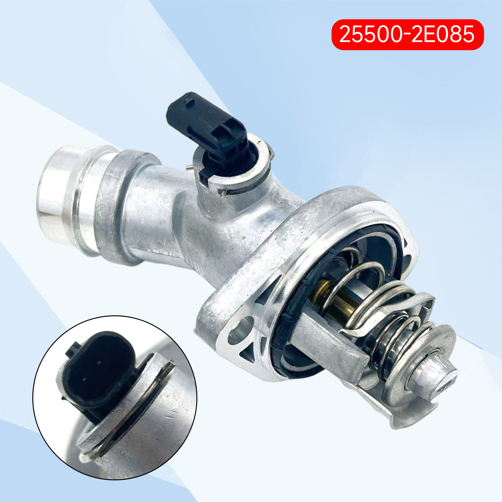 25500-2E085 Fits for 17-20 Elantra Kona 2.0L Engine Coolant Thermostat ...