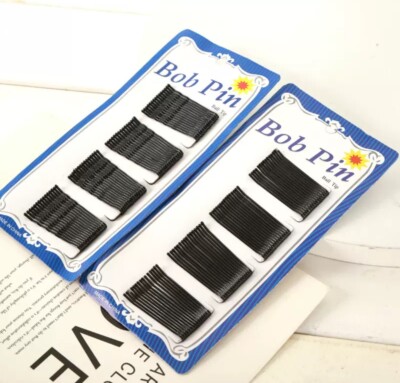 Hair Pins Black Waved Pins Bobby Pin Clips Grips Slides 60 Pieces | eBay UK