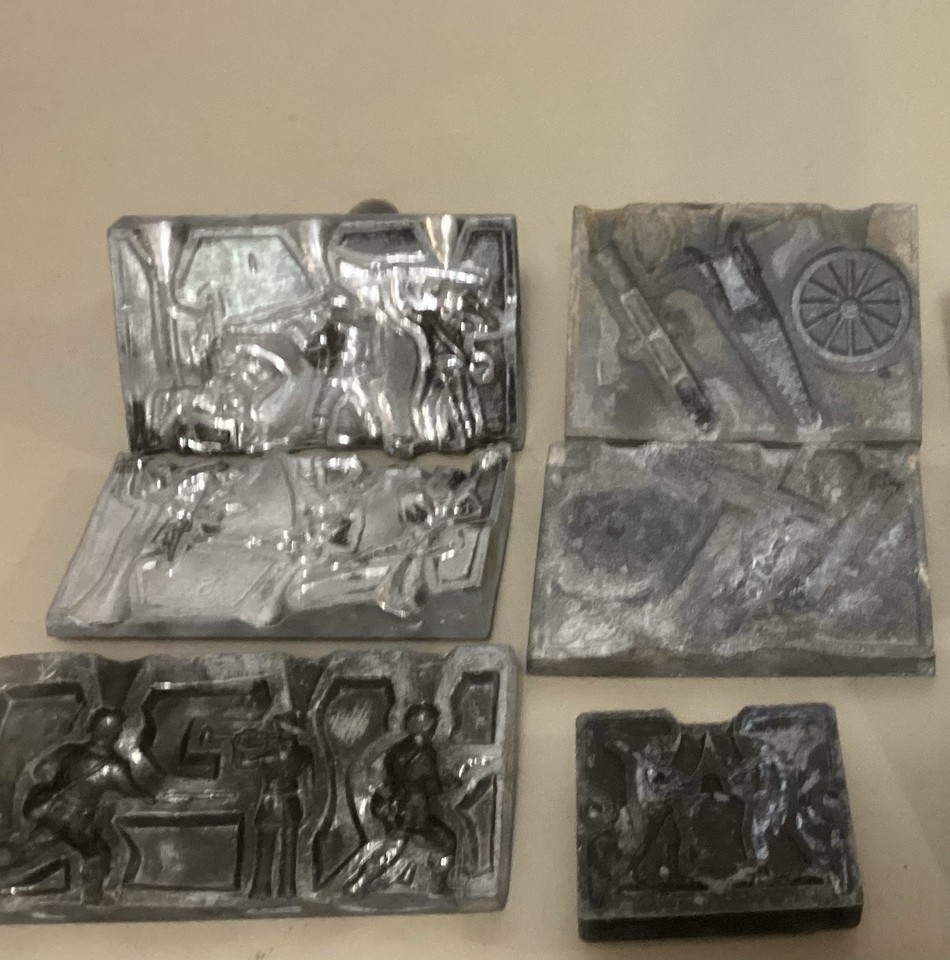 Vintage Lead Toy Molds 4 Complete Sets 3 Odd Pieces One Handle | eBay