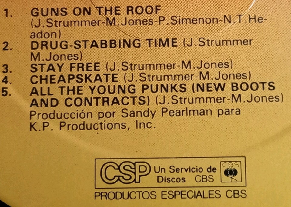 THE CLASH Historia De La Rock "ROPE" Diff Sleeve Album SID VICIOUS ...