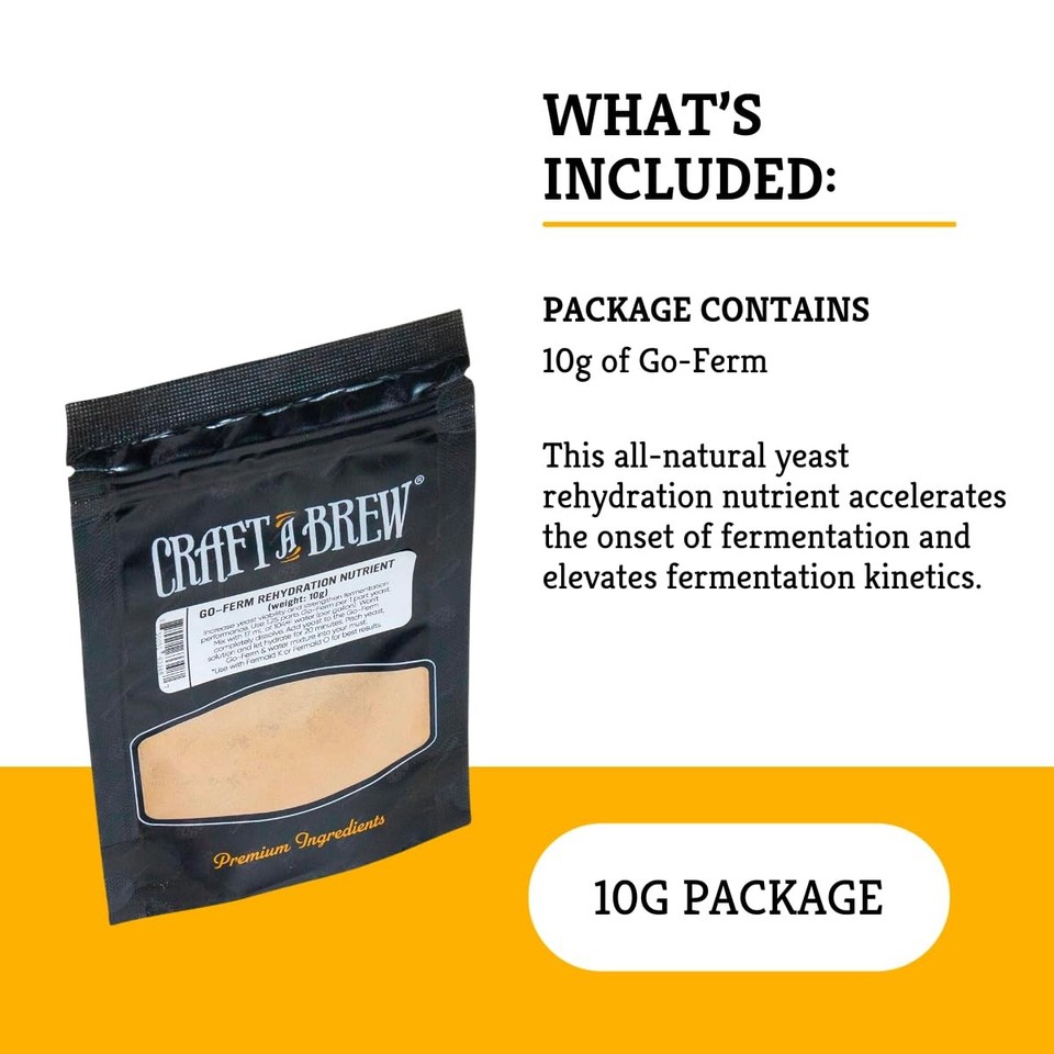 Craft A Brew Go-Ferm Yeast Rehydration Nutrient 10g Enhances ...