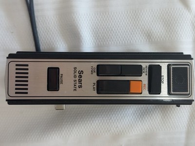 Vintage 1970’s Sears Solid State Hand Held Cassette Recorder w/Case | eBay