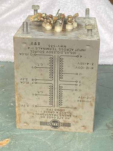 vintage Collins Radio Filament Transformer 672-0602-00 | eBay