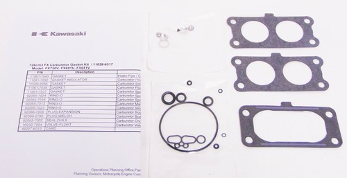 OEM Kawasaki Lawn Mower Carburetor Gasket Kit 11028-6317 READ LISTING ...