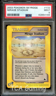 PSA 9 MINT Mirage Stadium 132/144 Skyridge Pokemon Card 188 | eBay