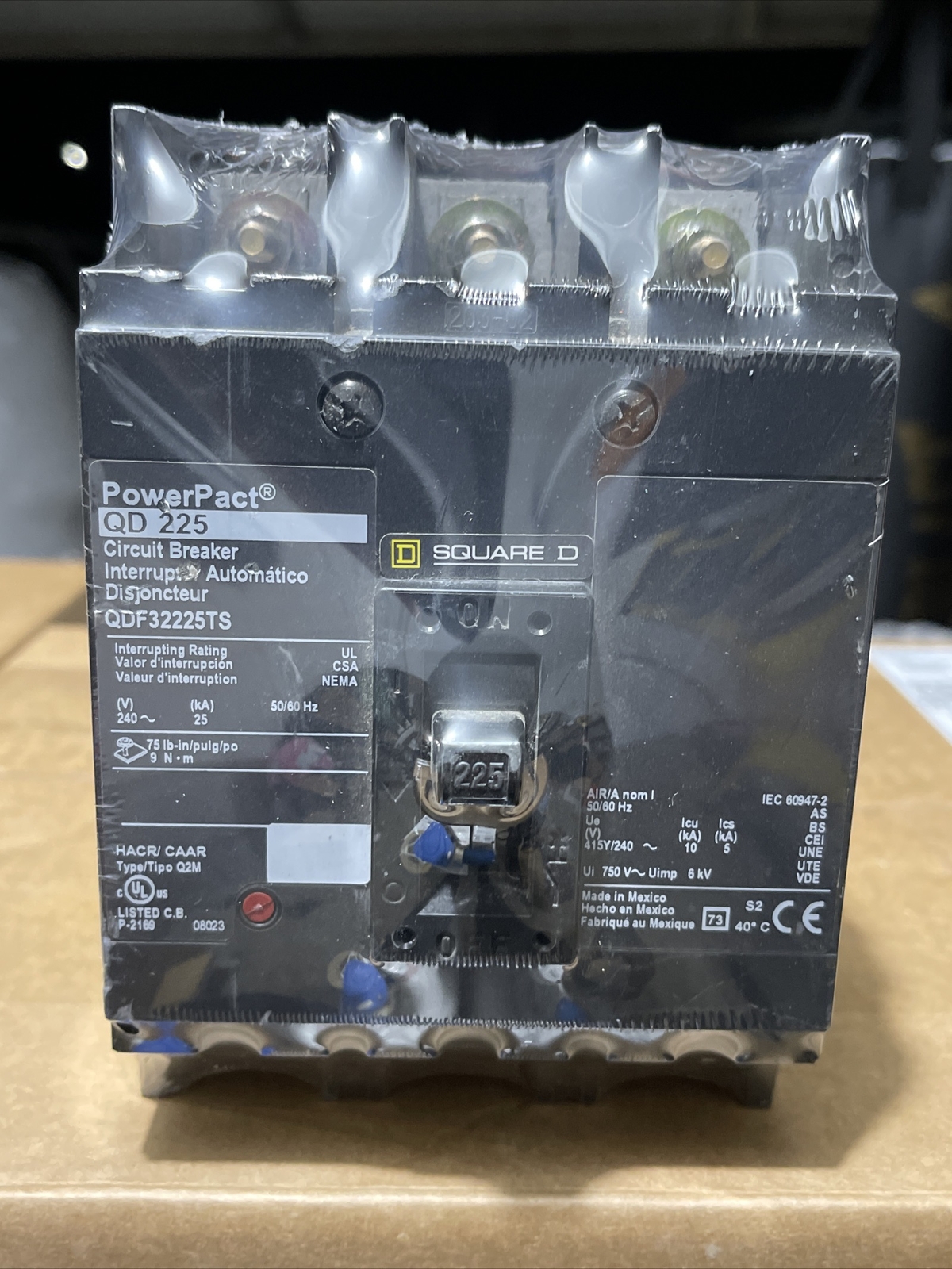 Square D QD 225 PowerPact Circuit Breaker 225A Cat# QDF32225TS | eBay