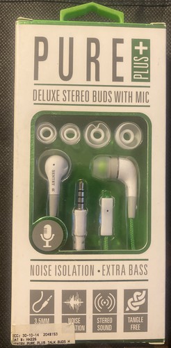SENTRY PURE PLUS Deluxe Stereo Buds With Mic for iPhone Tablets HM226 ...