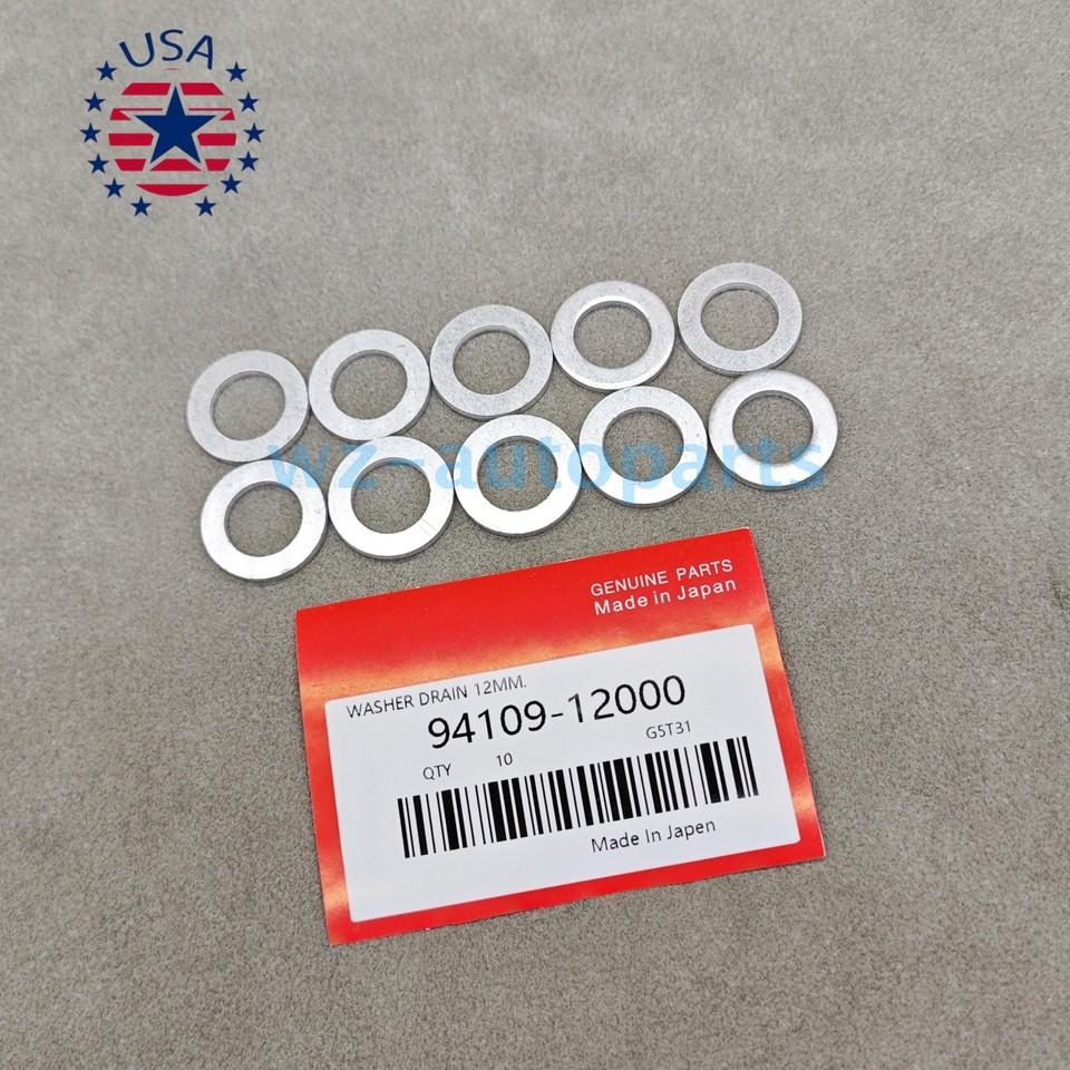 New 10PCS Aluminum Drain Plug Washer (12mm) For Honda / Acura 94109 ...