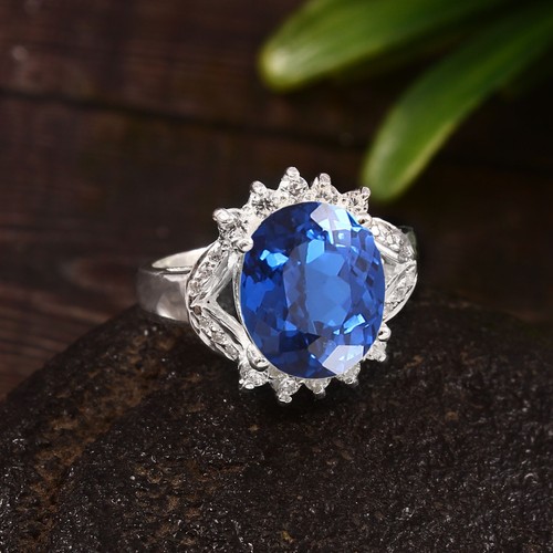 Makellos Fein Blau Spinell 925 Sterlingsilber Handgemacht Hochzeit Ring ...